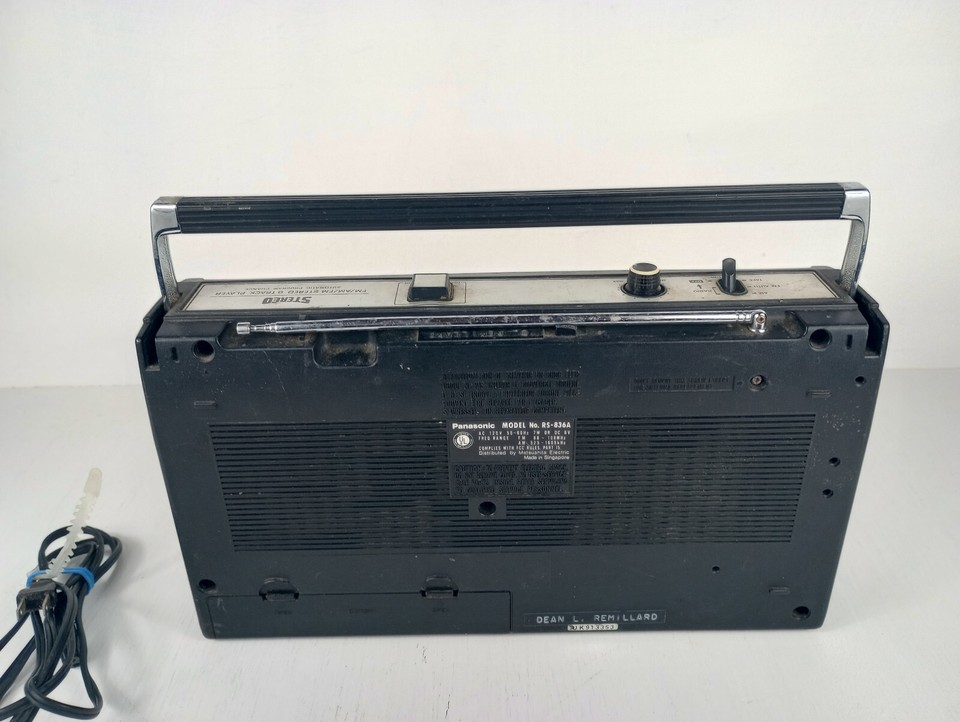 Vintage Panasonic FM/ AM Stereo w/ 8 Track Player Boombox RS-836A | eBay