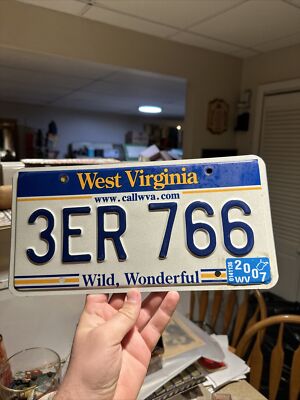 2007 West Virginia License Plate 3ER 766 Mountain State WV License Tag ...