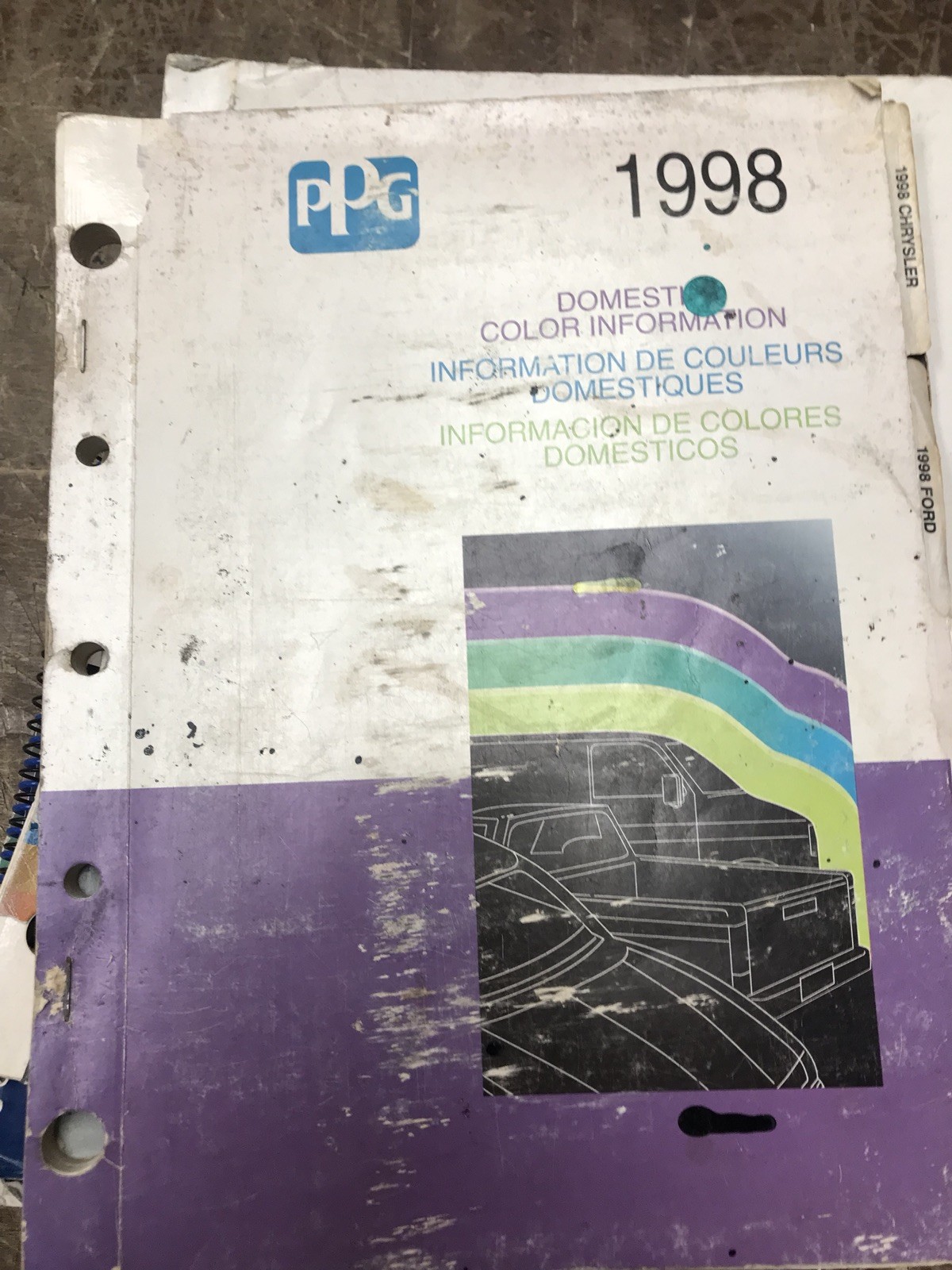 1998 Domestic PPG Corporate Color Information Paint Chips Books | eBay