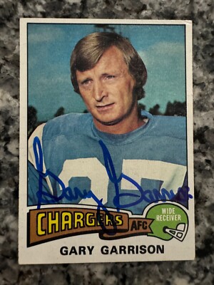 Gary Garrison Signed SAN DIEGO CHARGERS Card 1975 Topps | eBay