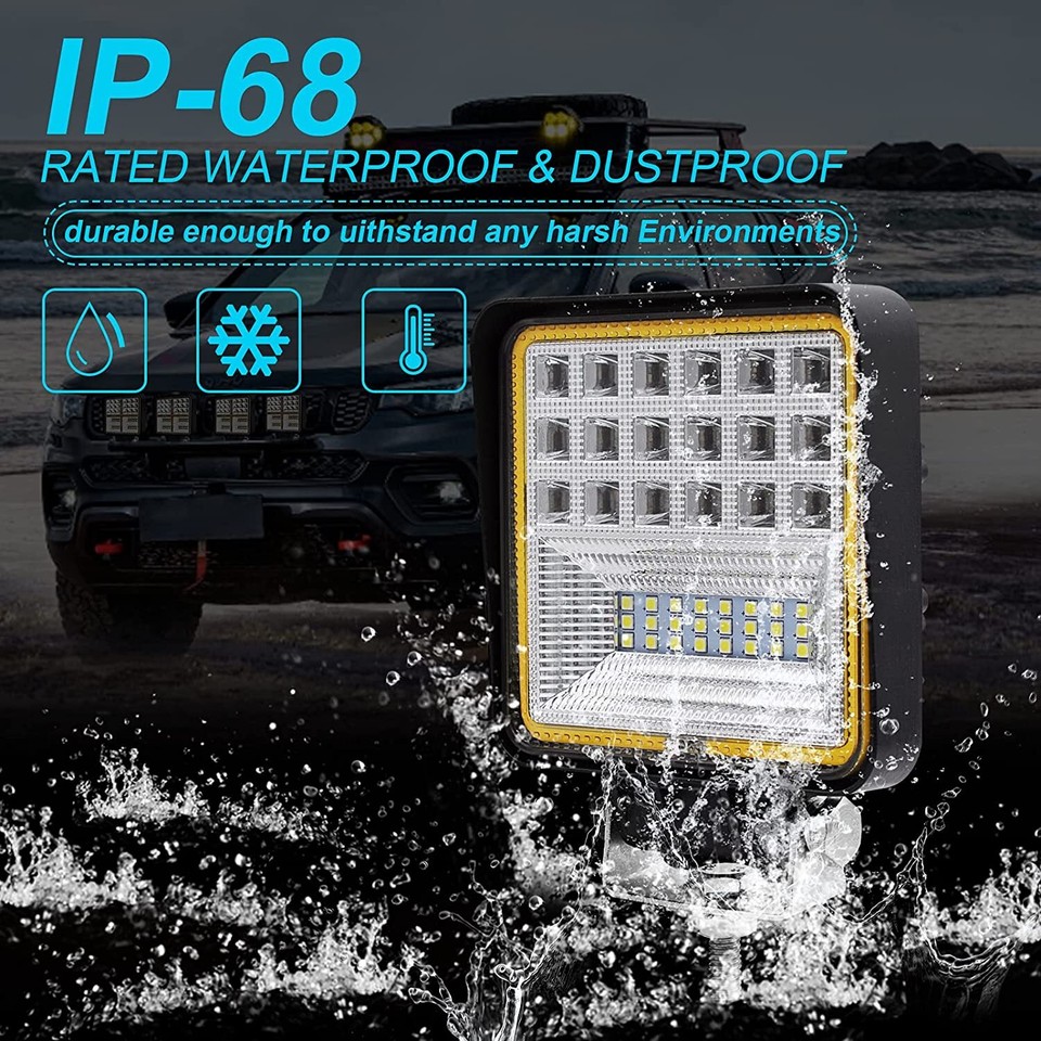 Snow plow boost lights LED heated lamp truck tractor headlight tractor ...