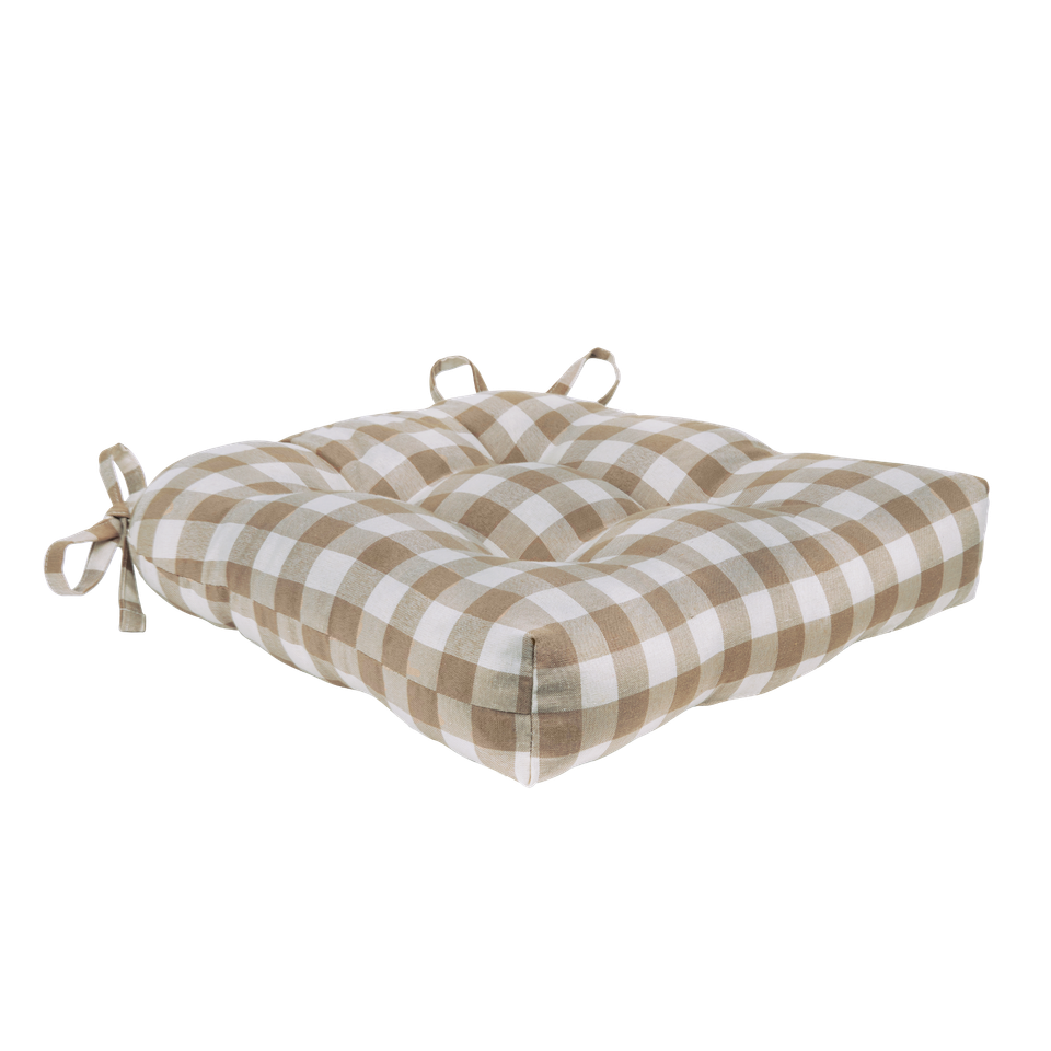 Gingham Plaid Checkered Country Farmhouse Chair Cushions - Assorted ...