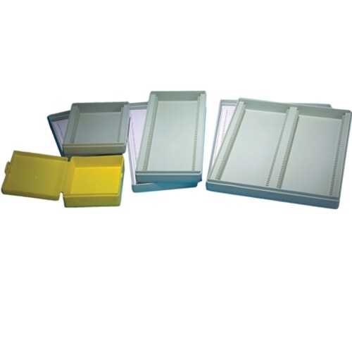 Slide Box, 50 Slides, Plastic, Green, Karter Scientific 273F3 (Pack 1 ...