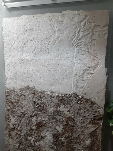 Paper cast Landscape 43.5" x 23.5 x 0.5" 2018 papermaking paper arts ...