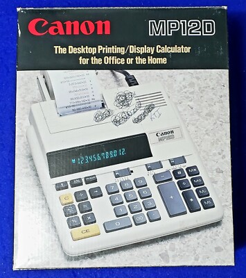 Canon MP12D Two Color Digital Printing Electronic Calculator TESTED AND ...