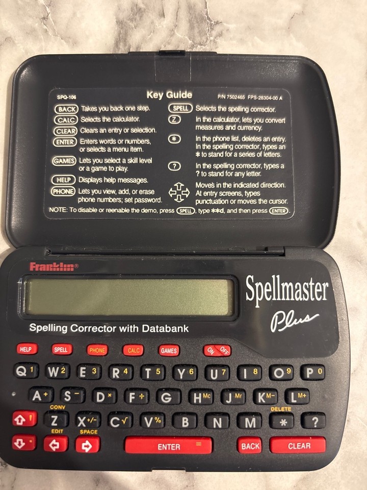 Franklin spellmaster Plus spelling corrector with databank | eBay UK