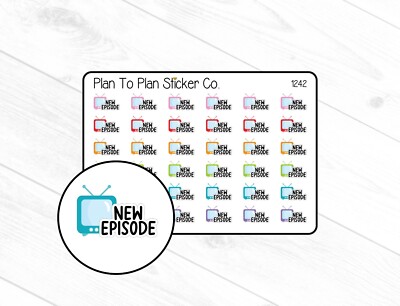 1242~~New Episode TV Tracker Planner Stickers. | eBay