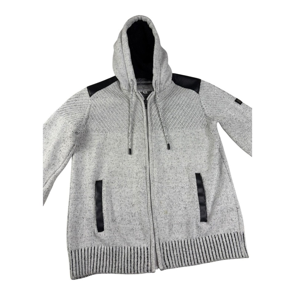 Nick Danger Men's Zip-Up Hooded Jacket Size XL Gray/ Black Shoulder ...