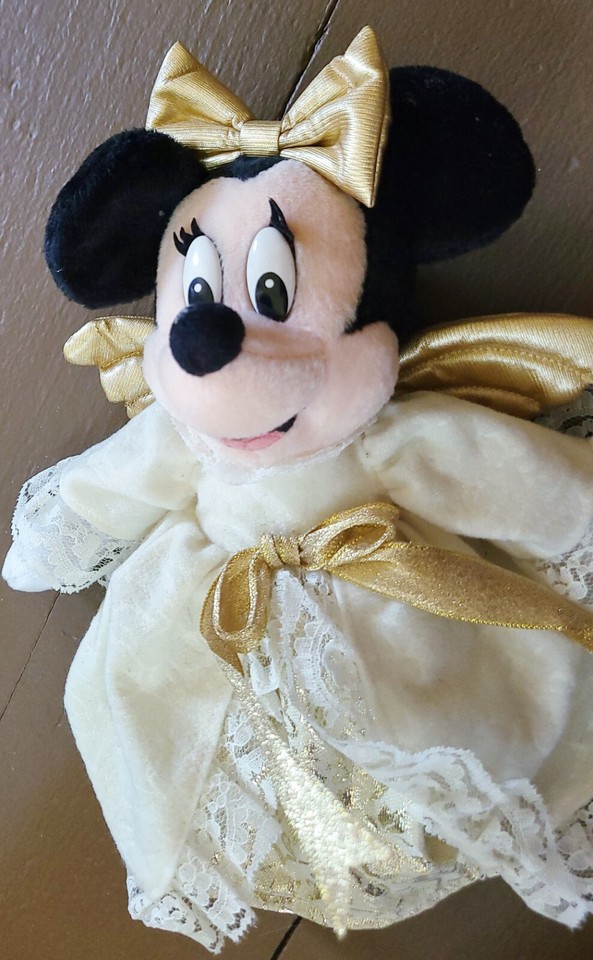 Vintage Walt Disney World Angel Minnie MouseBean Bag Plush 9 inch w Tag ...