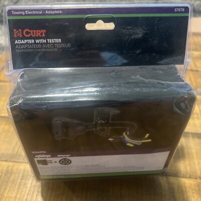 Curt Manufacturing 57676 7 Way Round To 4 Way Flat With Intergrated ...