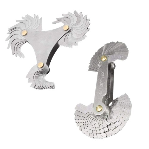 2 Sets Thread Gauge Screw Pitch Gauge Pitch Gauge Caliper Measuring ...