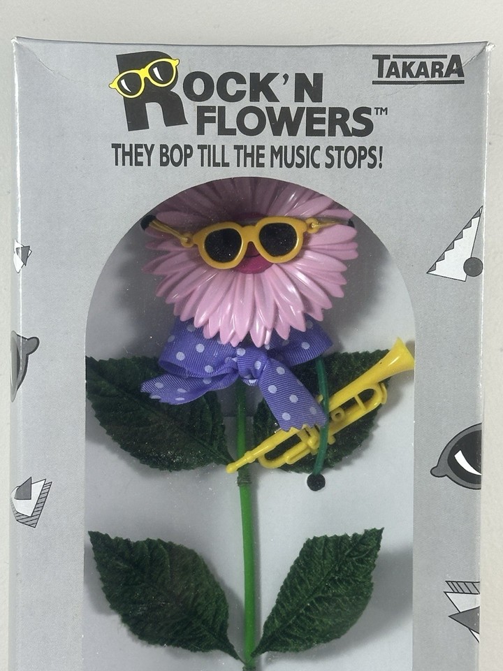 Takara Rock N Flowers 1988 VTG Animated Trumpet Dancing Flower NOS ...
