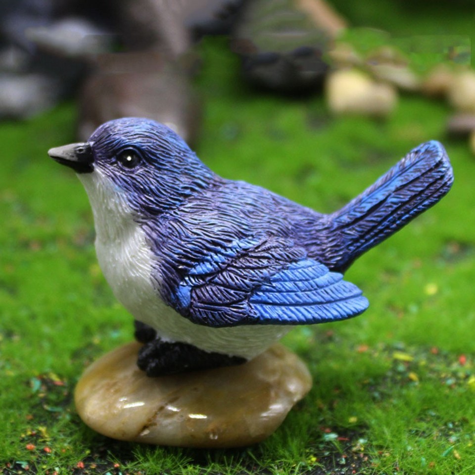 Miniature Bird Ornaments Perfect Present For Gardeners Cute Bird And ...