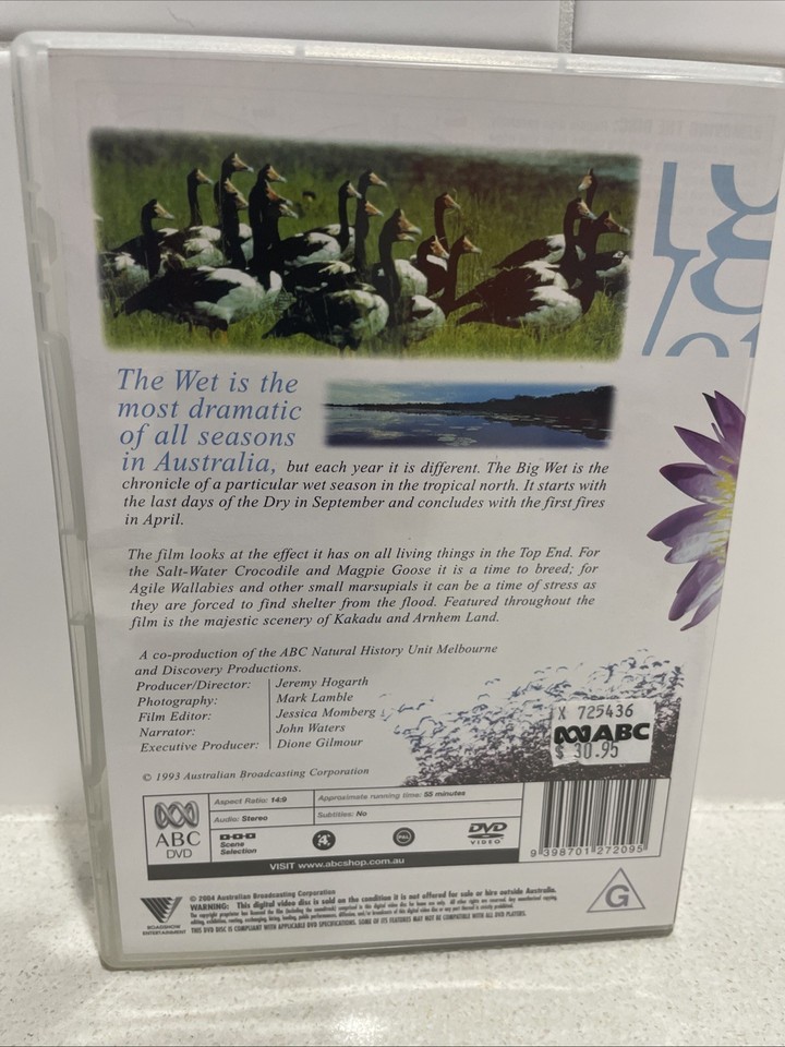 The Big Wet | DVD | 1993 | Aussie ABC Nature Documentary | VGC Reg 4 | eBay