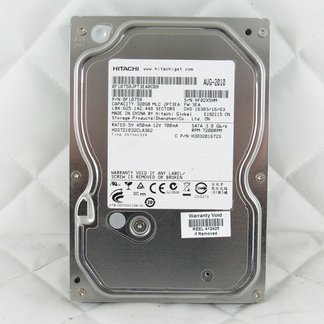 Hitachi Desktop 320gb 3gb/s 7200rpm HDD Hard Disk Drive SATA ...