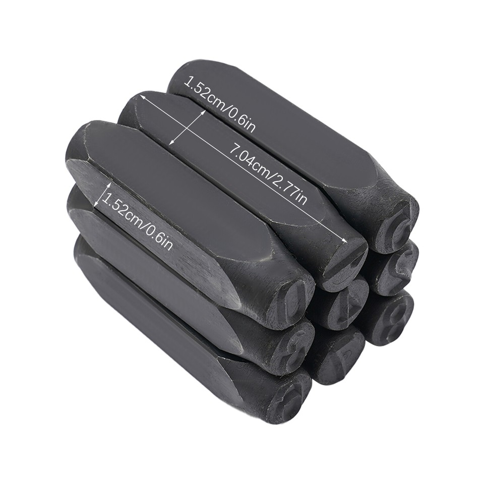 36pcs Metal Stamping Kit, 0.5in (12.5mm) Steel Number and Letter Punch ...