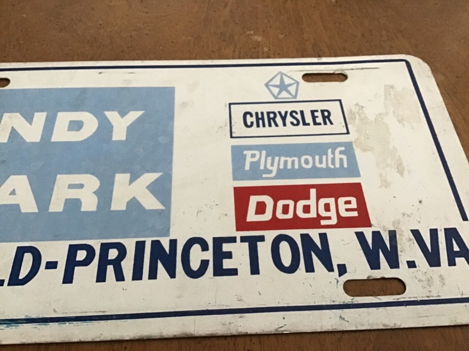 Andy Clark Chrysler Plymouth License Plate Booster dealership West ...