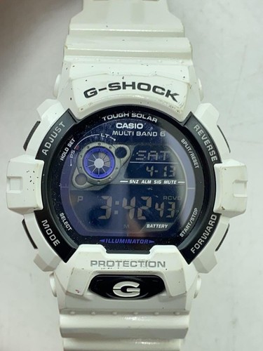 CASIO G-SHOCK GW-8900A-7JF White/Black Resin Tough Solar Digital Watch ...