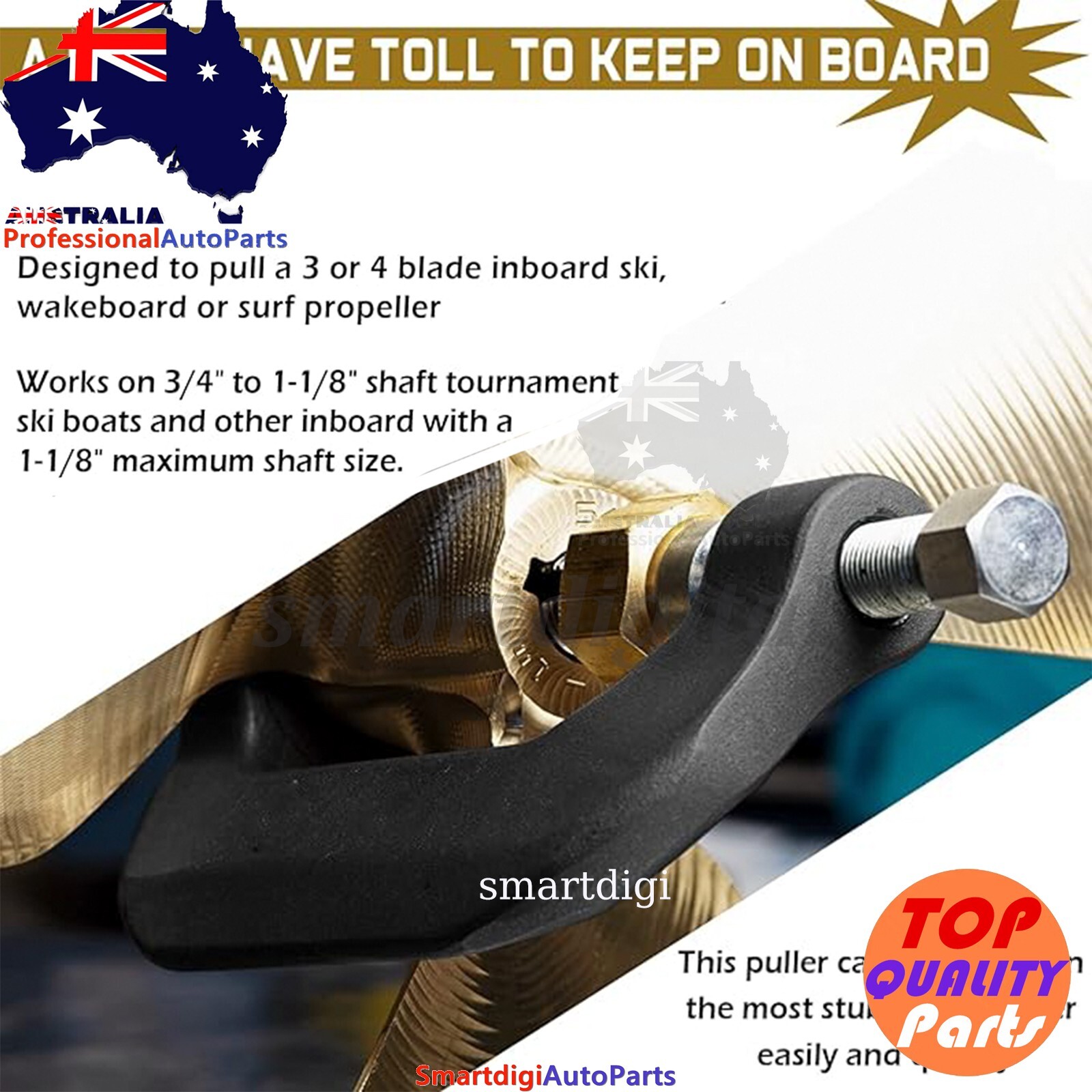 Inboard Prop Puller C Clamp Tool Fit 3/4" to 1-1/8" Shaft for Ski ...