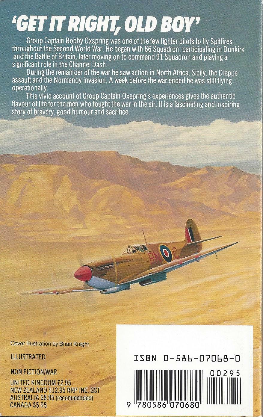 Spitfire Command by Bobby Oxspring. 9780586070680 for sale online | eBay