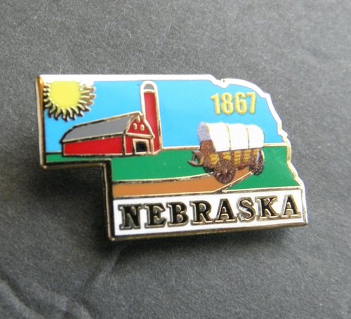 NEBRASKA US STATE MAP 1867 LAPEL PIN BADGE 7/8 INCH | eBay