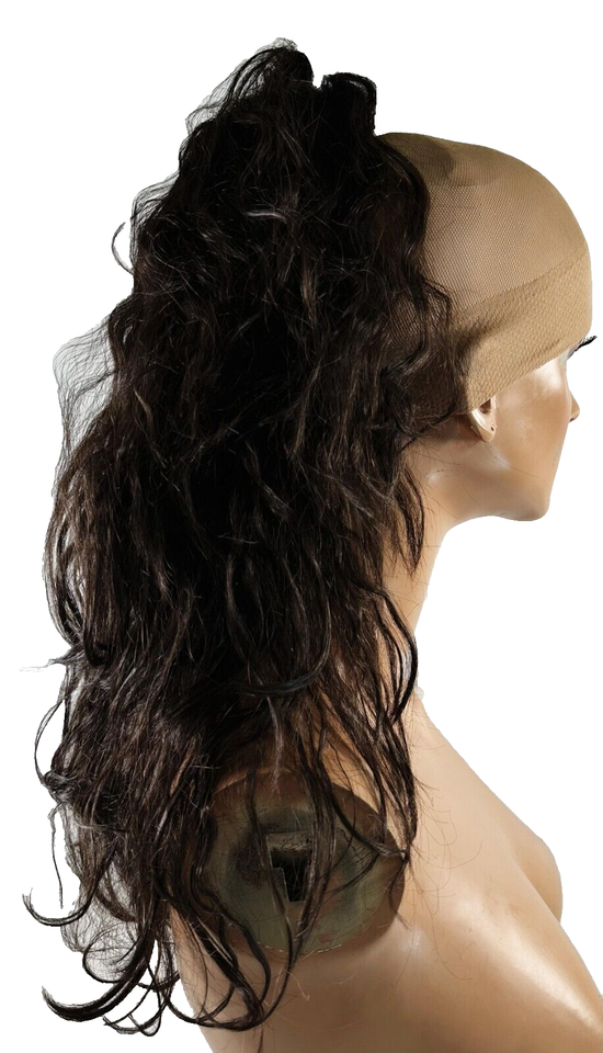 Nina Collection Women's Long Curly Clip-In Hair Wig 18 inches, Brown | eBay