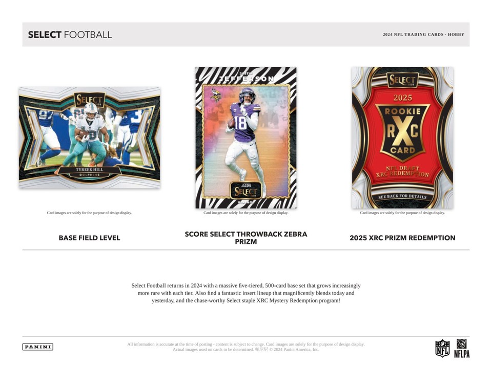 Cobie Durant LAR 2024 Panini SELECT FOOTBALL 1 Case (12 Box) Player ...