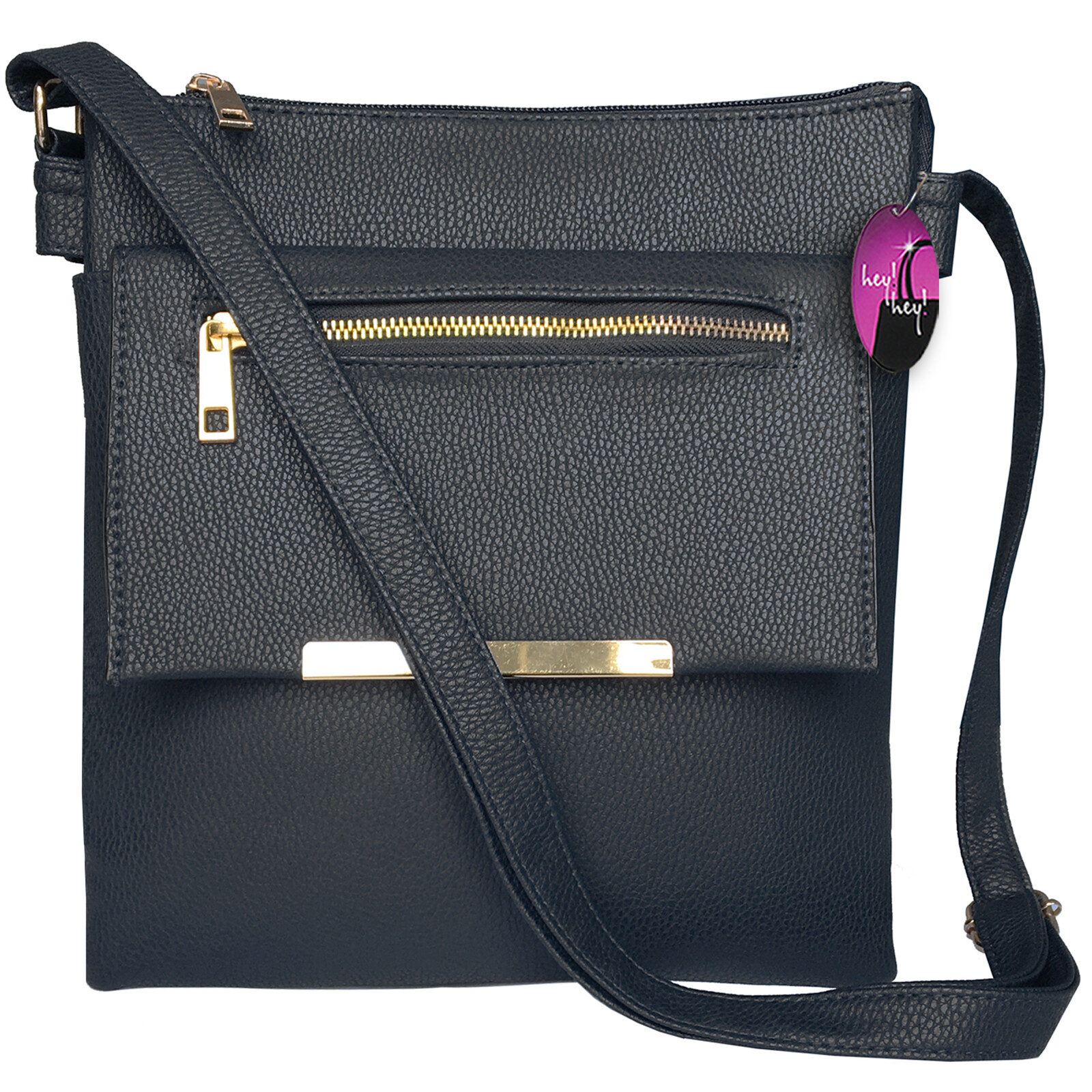 Cross Body Handbag Long Shoulder Strap Bag Multi Pockets Compartments ...