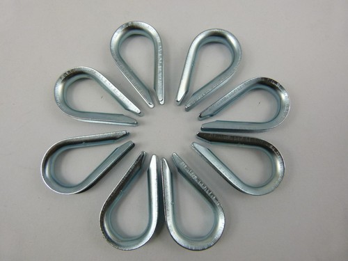 8 X THIMBLES FOR GUY WIRE / CATENARY WIRE FIXING ANTENNA INSTALLATION ...