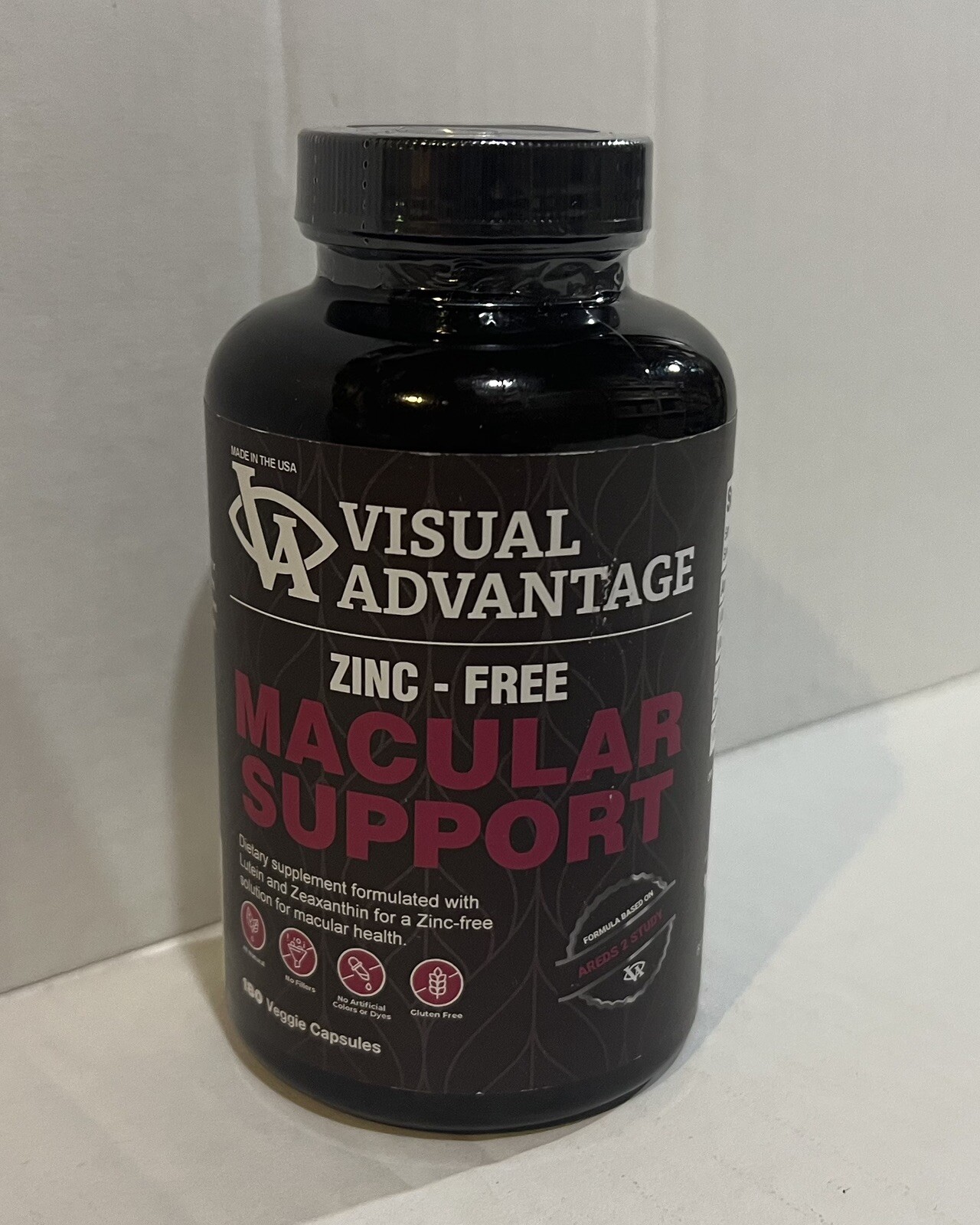 Visual Advantage Macular Support Zinc Free AREDS 2 180 Capsules EXP 8/ ...