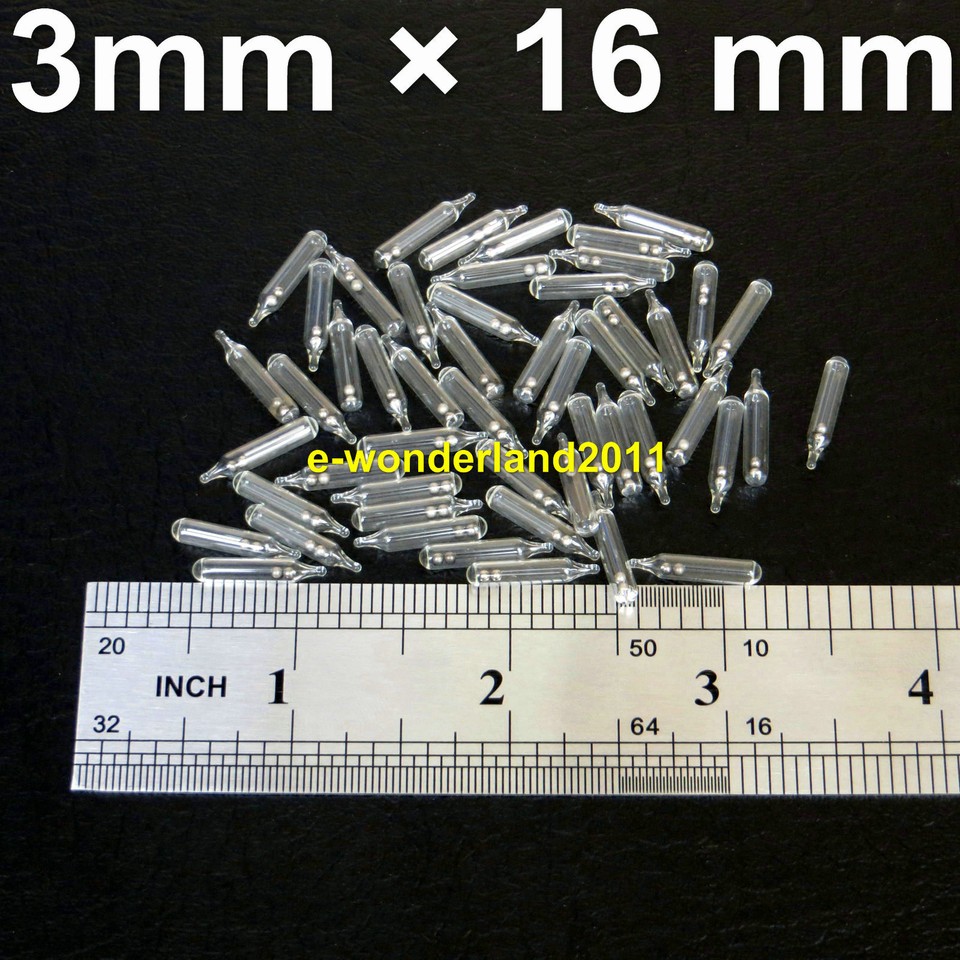 100pcs 3-5mm Worm Fishing Lure Glass Rattles Kit Insert Tube Rattles ...