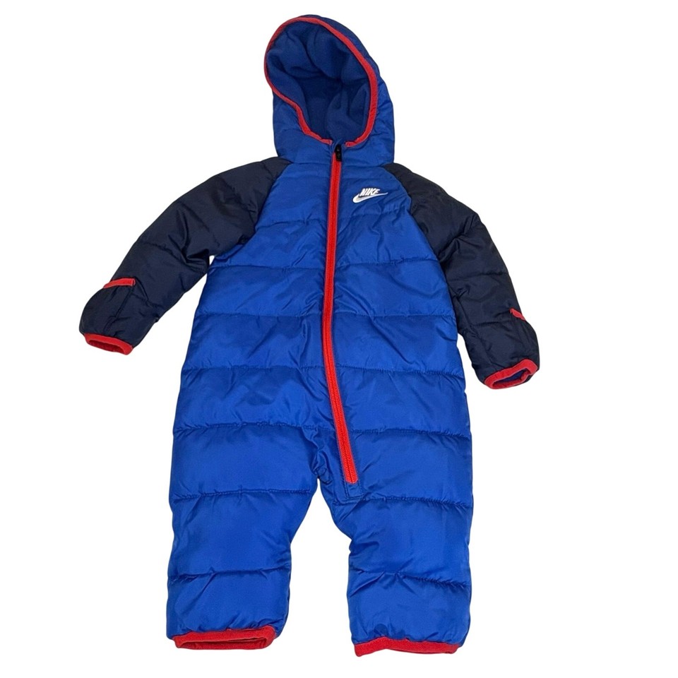 Nike 1-Piece Snowsuit Boys 6M Blue Zip Up Coat with Hood | eBay