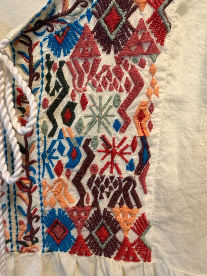 JW style embroidered peasant tunic vintage-inspired size Large | eBay