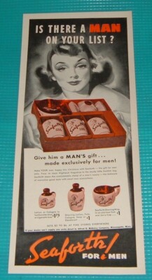 1940 PRINT AD SEAFORTH MENS LOTION & COLOGNE Alfred D. McKelvy Company ...