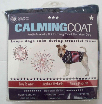 AKC Dog Anti-Anxiety & Calming Coat - Patriotic Design - Large - Combo ...