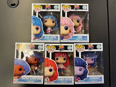 Jem and the Holograms - Jem, Synergy, Shana, Kimber, Aja Full Funko Set ...