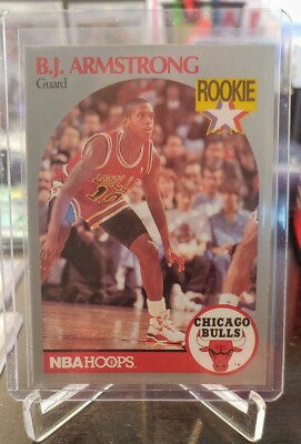 B.J. Armstrong 1990 Rookie Card NBA Hoops #60 Chicago Bulls | eBay
