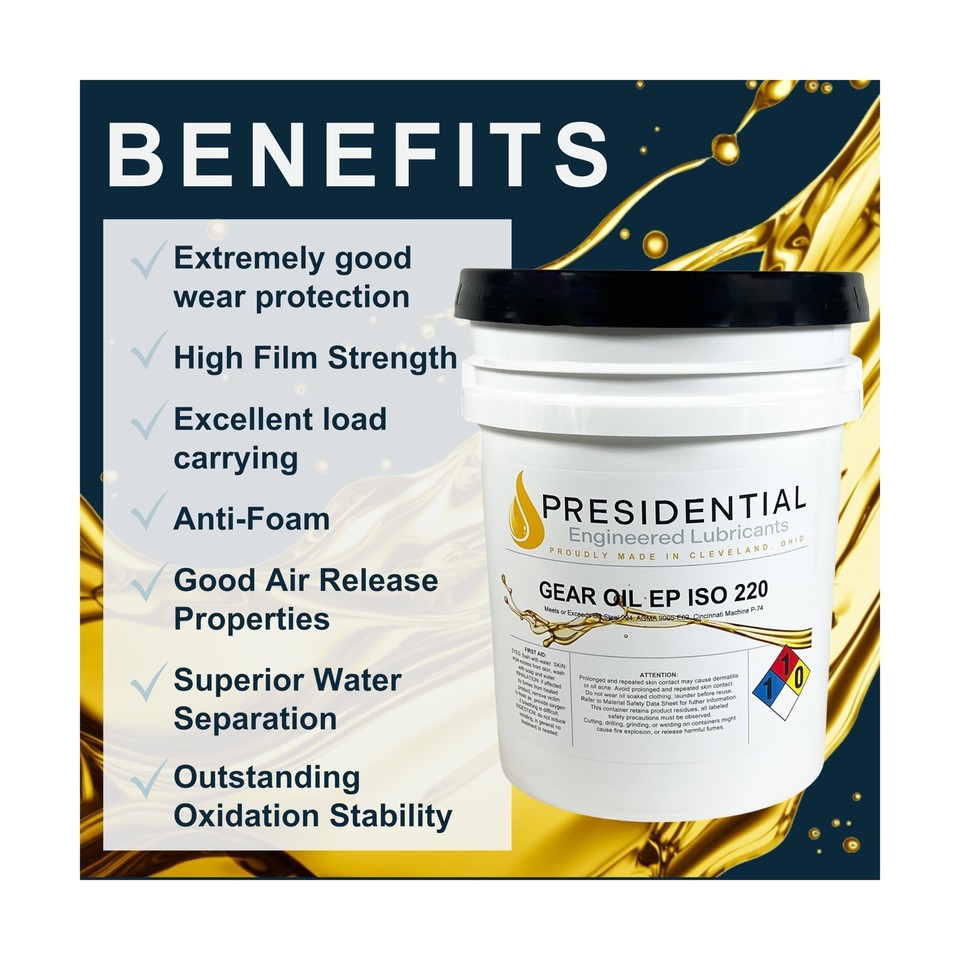 Presidential Gear Oil EP ISO 220 - Industrial Lubricants and Premium ...