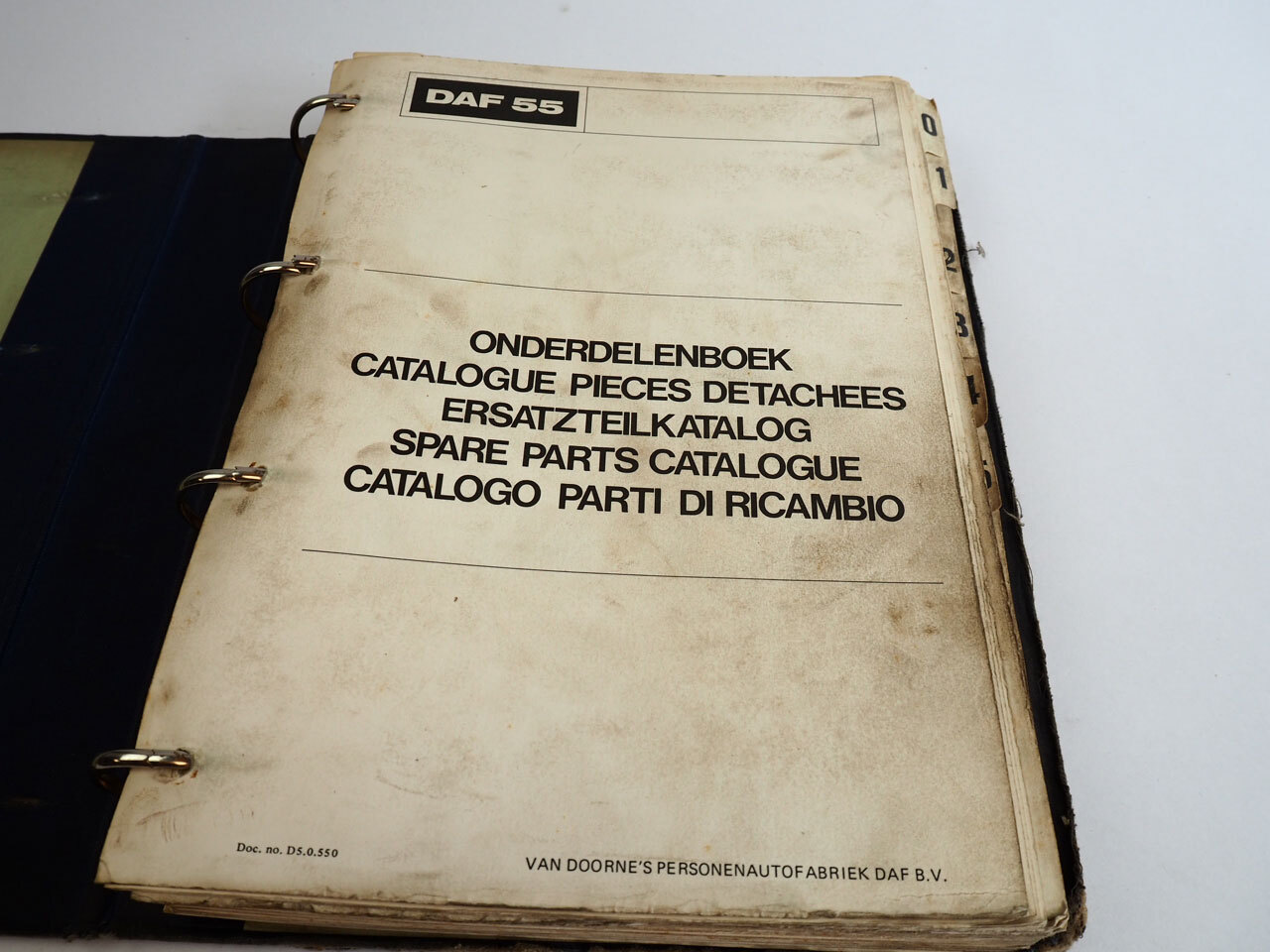 DAF 55 Ersatzteilkatalog Spare parts Catalogue Onderdelenboek pieces ...