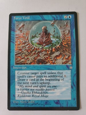 MTG Magic The Gathering Card Force Void Interrupt Blue Ice Age 1995 ...
