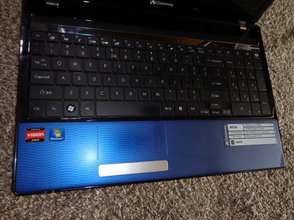 Gateway NV53A Laptop - AMD Phenom II, 500GB, 4GB, Webcam, 15.6" | eBay