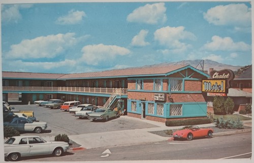 Vintage Postcard Chalet Motel Reno Nevada Classic Cars | eBay