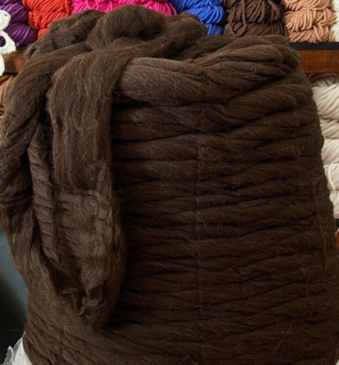10 lbs Dark Brown Merino WOOL ROVING BULK Natural Undyed Felting ...