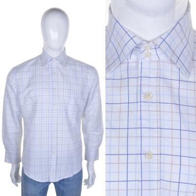 Vtg BEN SHERMAN Checked Shirt L Mod Skinhead Suedehead Double Button ...