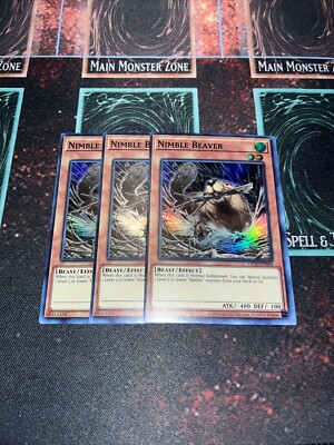 Yugioh! Nimble Beaver x3 - OP20-EN006 - Super Rare - Unlimited Edition ...
