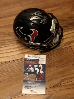 DJ READER Signed HOUSTON TEXANS Helmet DEFENSIVE LINEMAN JSA RARE | eBay