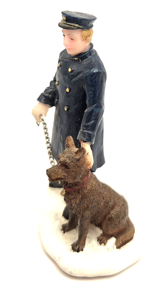 LEMAX Police Officer & Friend German Shepherd Christmas Village ...