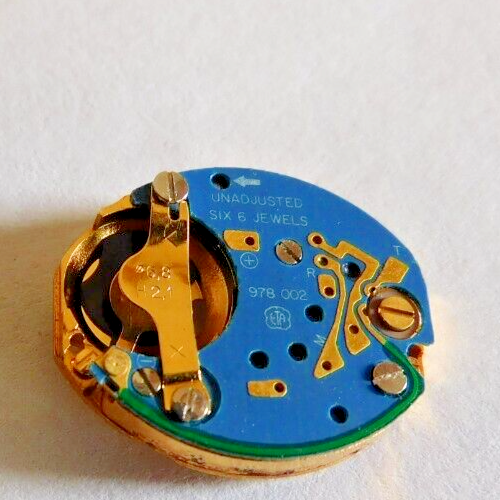 ETA 978-002 MOVEMENT with CIRCUIT. 6 JEWELS. FOR PARTS or REPAIR ONLY ...