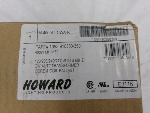 M-400-4T-CWA-K-HOWA HOWARD BALLAST 400W METAL HALIDE MULTIVOLT | eBay