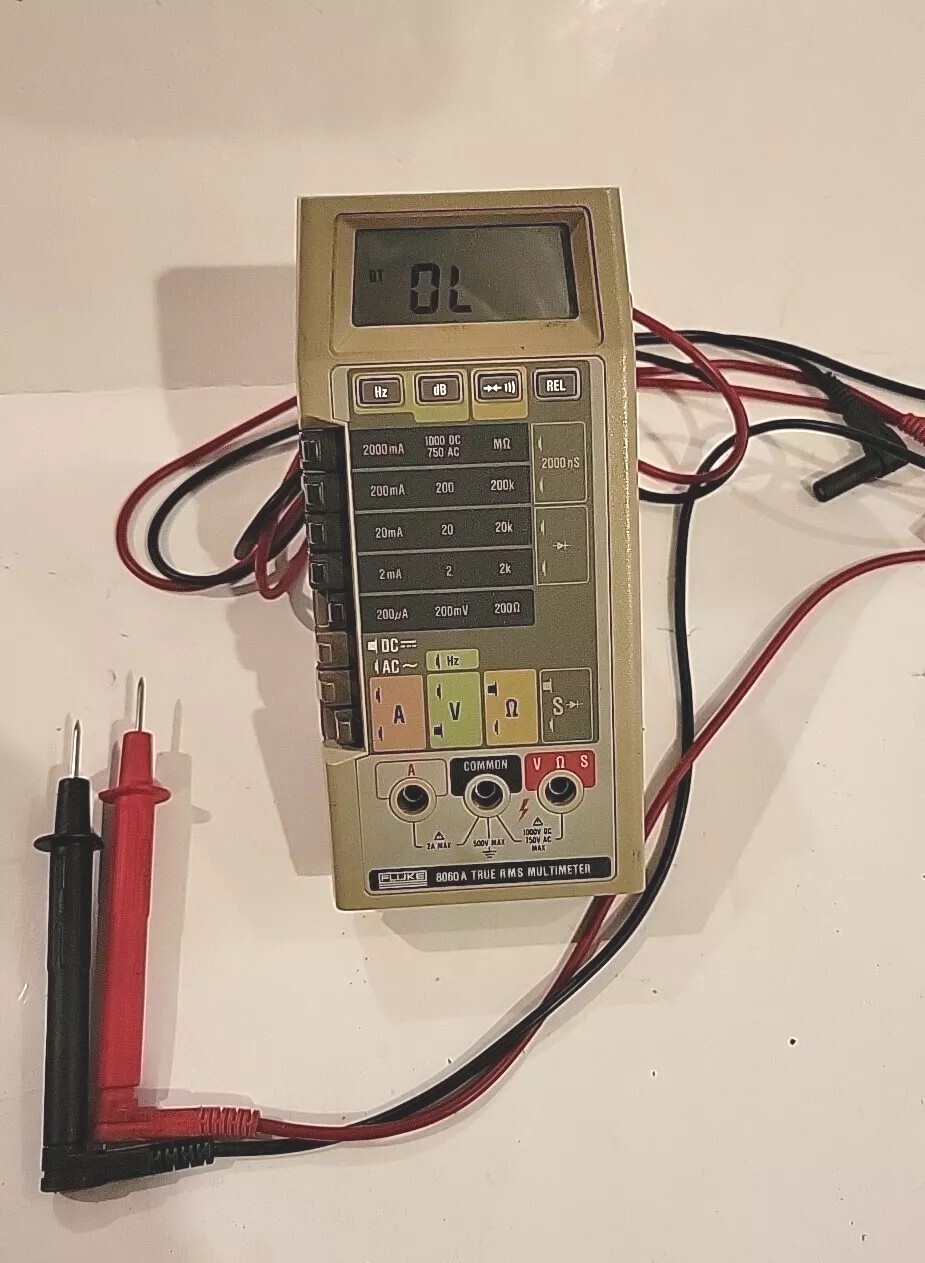 Fluke 8060A True RMS Multimeter /Leads | eBay